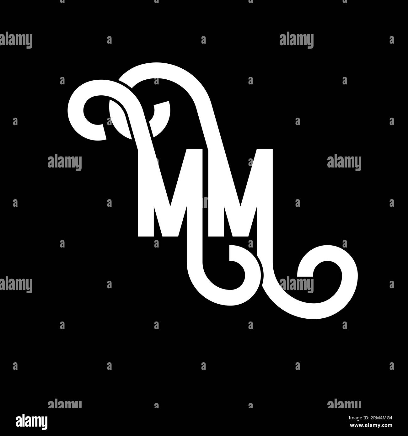MM Letter Logo Design. Initial letters MM logo icon. Abstract letter MM ...