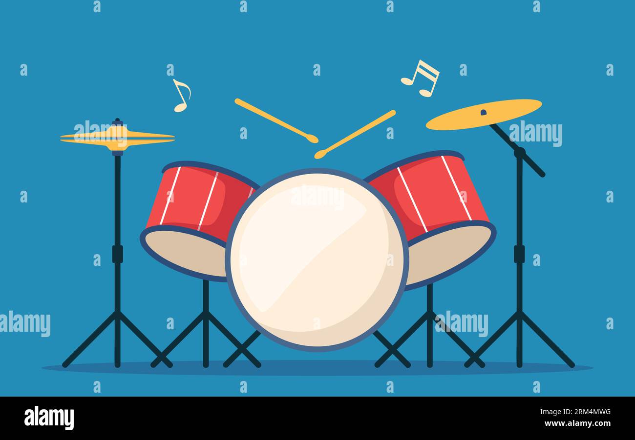 Red Drum Set Clipart
