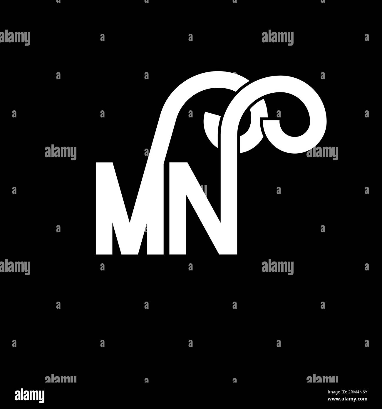 Mn letter logo hi-res stock photography and images - Alamy