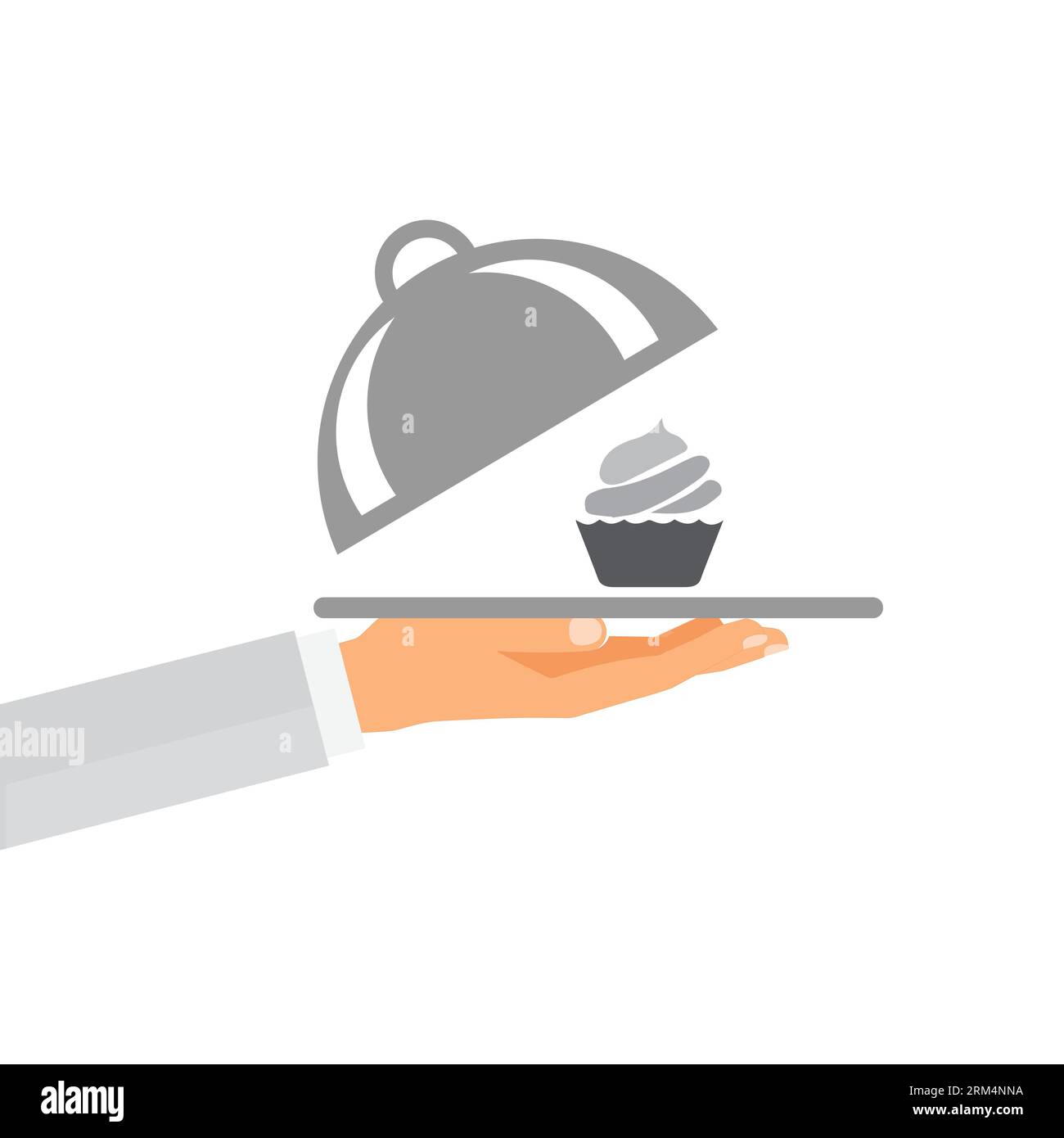 People tray service restaurant Stock Vector Images - Alamy