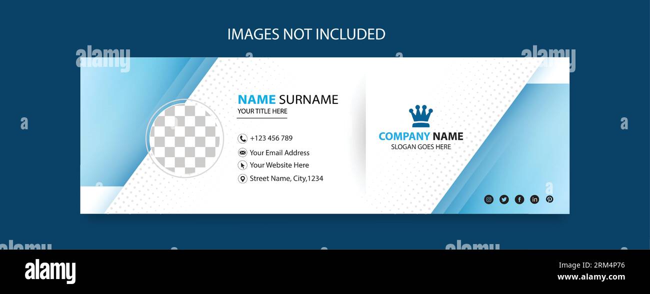 Email footer template design for business promotional Stock Vector ...