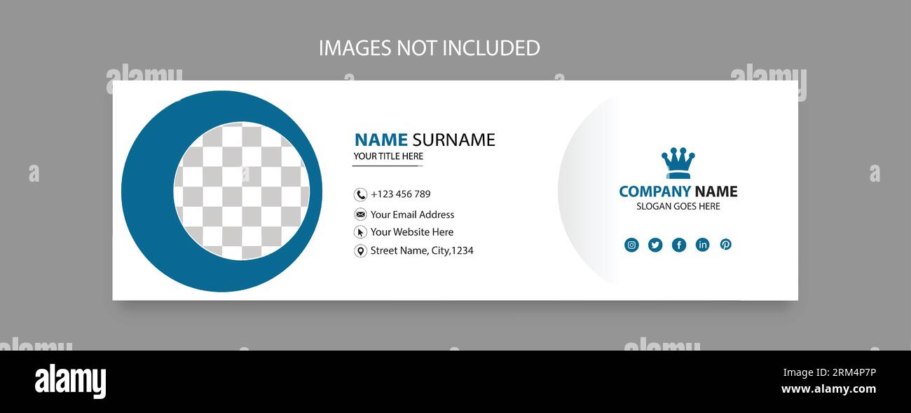 Email footer template design for business promotional Stock Vector ...