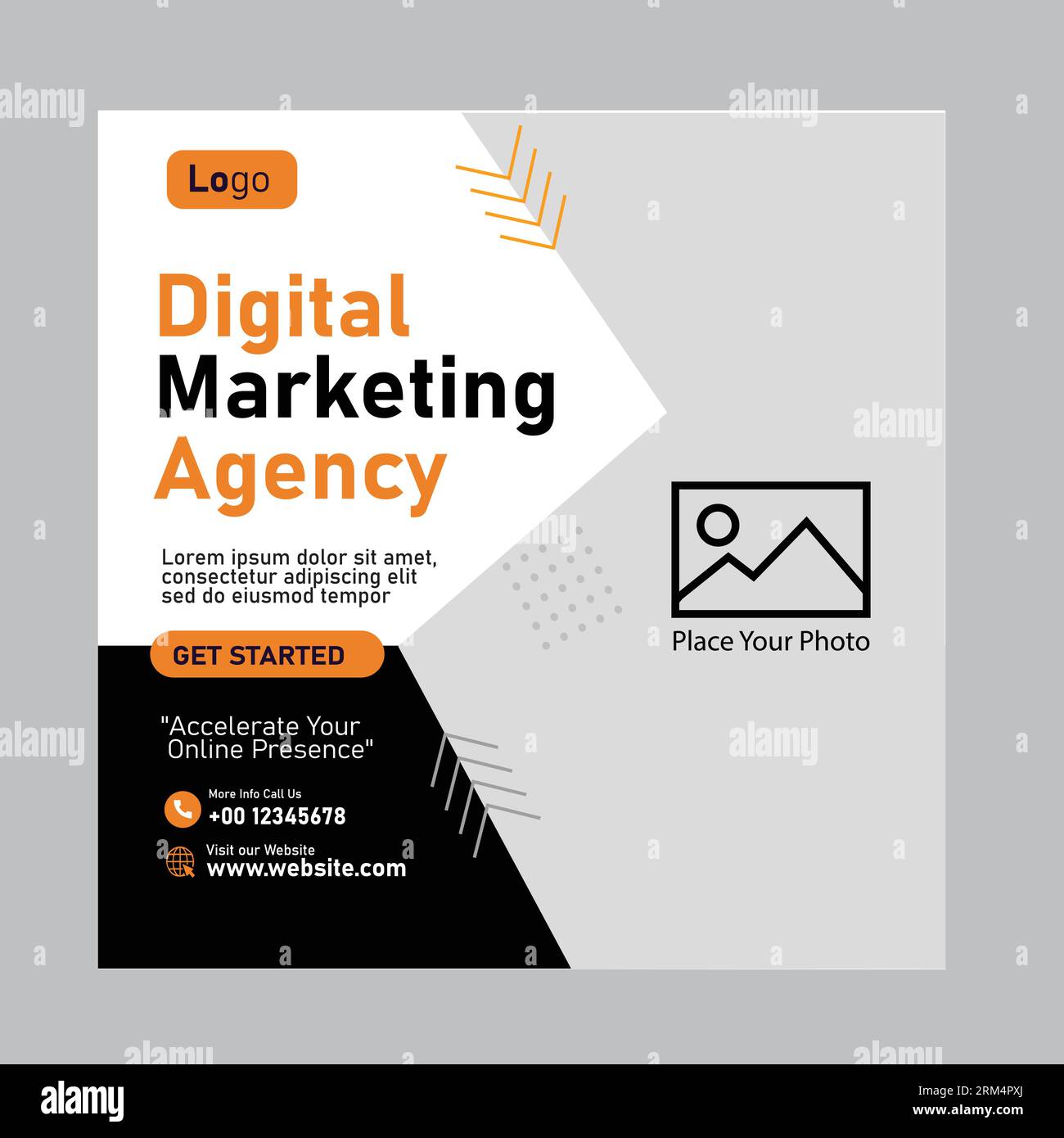 Digital marketing flyer template hi-res stock photography and images ...
