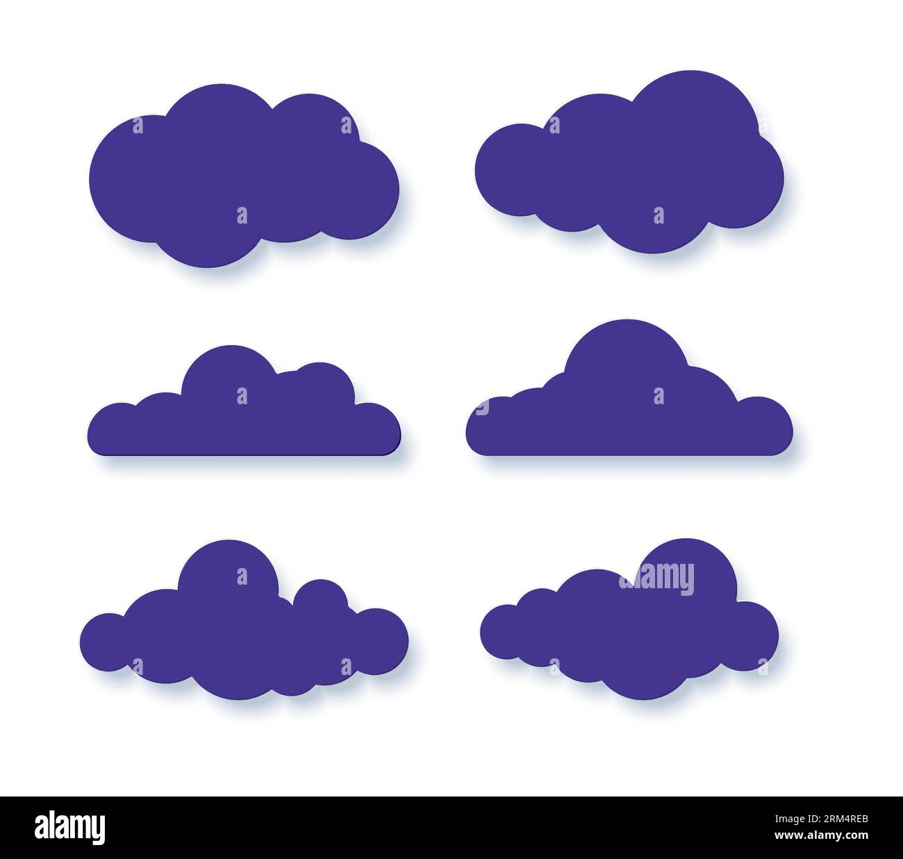 Paper cut fluffy clouds Stock Vector Images - Alamy