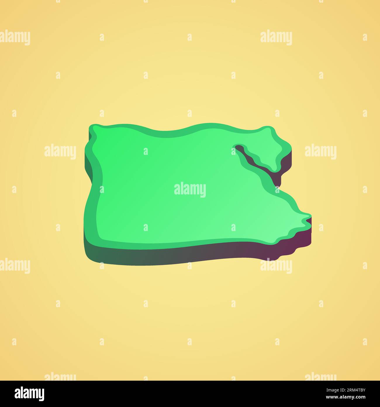 Isometric stylized simplified 3D map of Egypt Stock Vector Image & Art ...