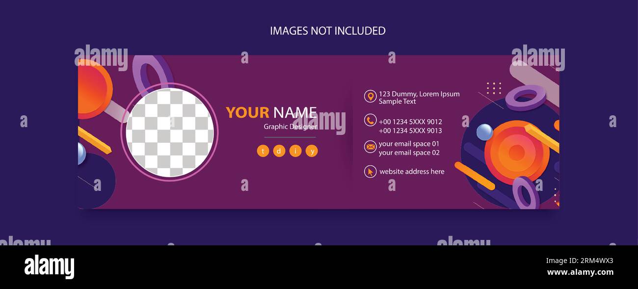 Email footer template design for business promotional Stock Vector ...