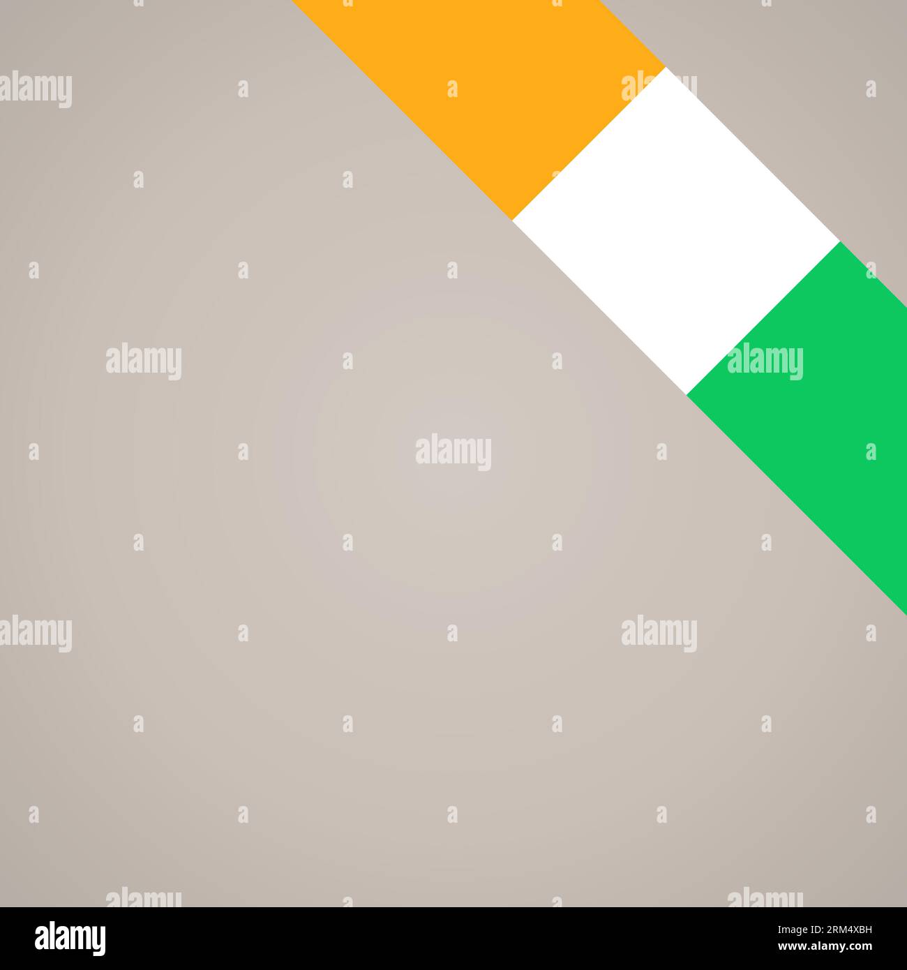 Corner slanted ribbon flag of Ivory Coast for a top right aera of a ...