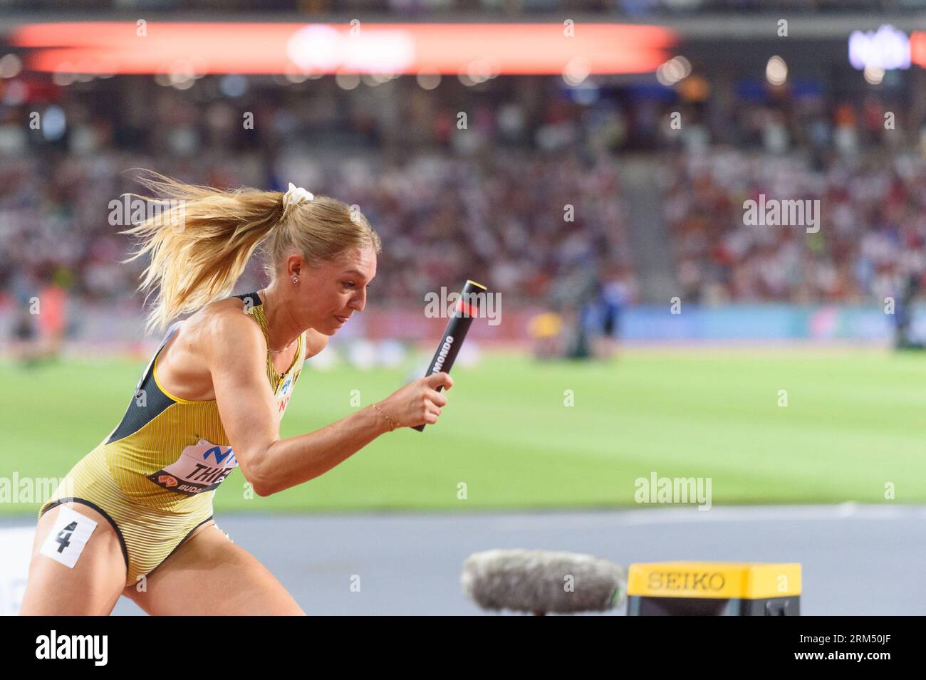 Luna Thiel (Germany) during the 4x400 metres relay heats during the ...
