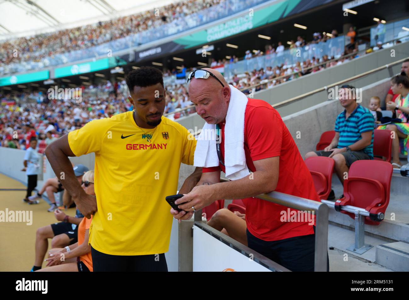 August 26, 2023: Leo Neugebauer (Germany) and his coach during the ...