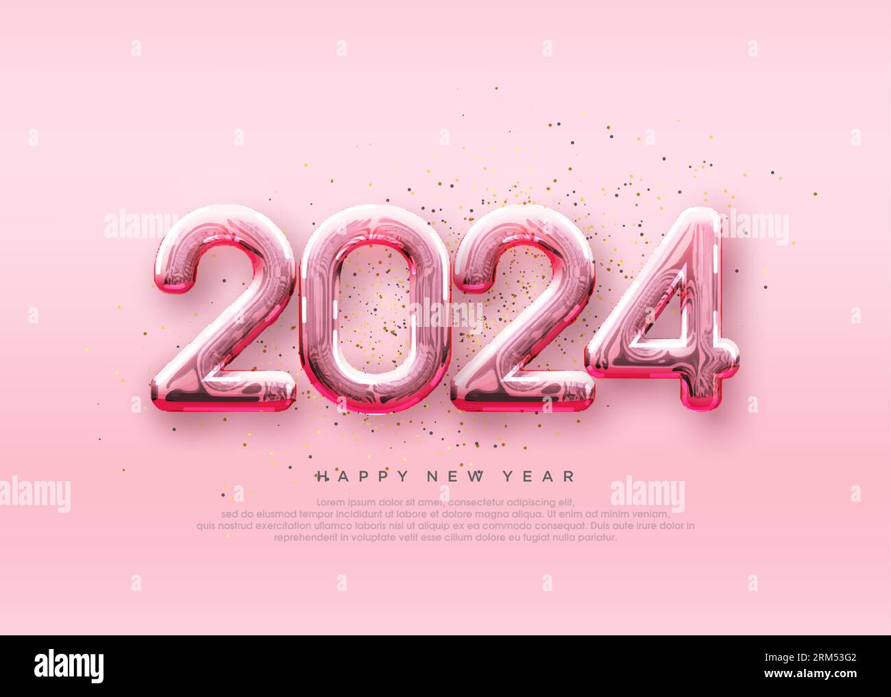 Happy 2024 cut Stock Vector Images - Alamy