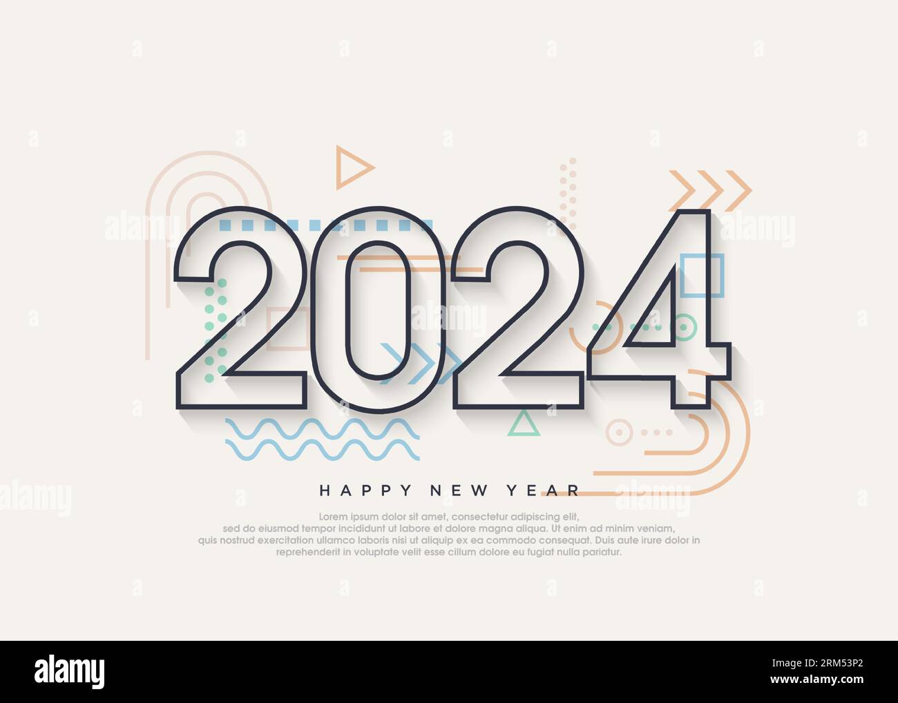 Happy new year 2024 shining 3d gold hi-res stock photography and images ...