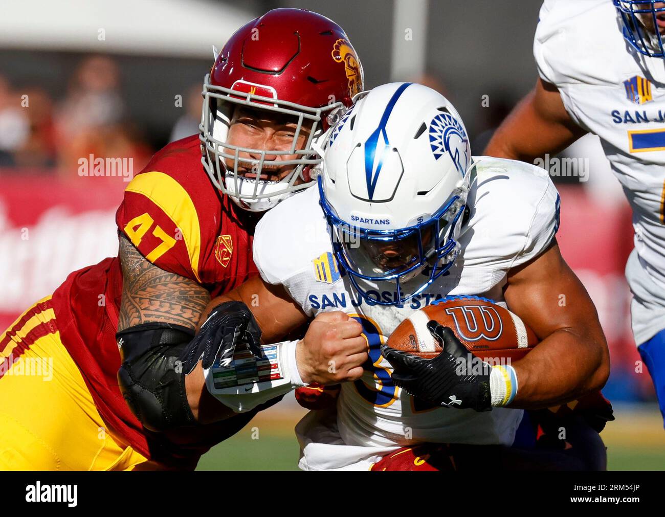 August 26, 2023 USC Trojans defensive lineman Stanley Ta'ufo'ou #47 ...