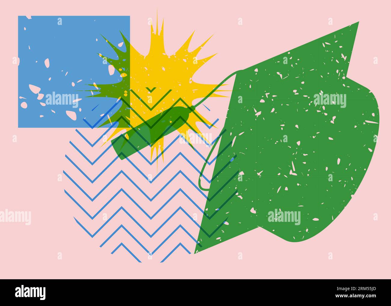 Graduation cap with colorful geometric shapes. Education concept in ...