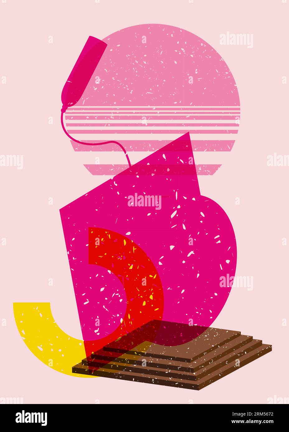 Graduation cap with colorful geometric shapes. Education concept in ...