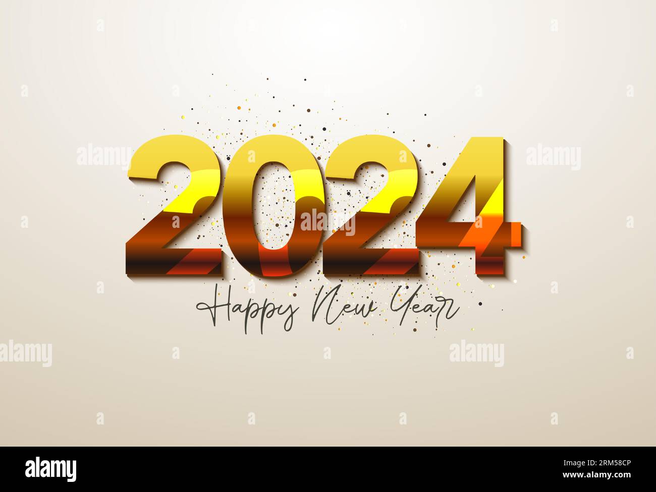 2024 new year celebration banner with different number coloring. design ...