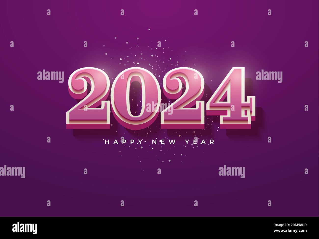 2024 new year celebration with bold classic numbers in beautiful colors ...