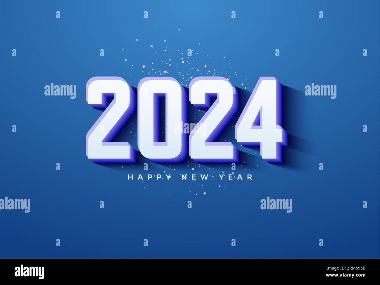 2024 new year celebration with modern numeral models. design premium ...