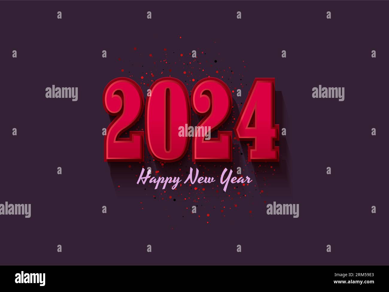red classic number for 2024 new year celebration. design premium vector ...