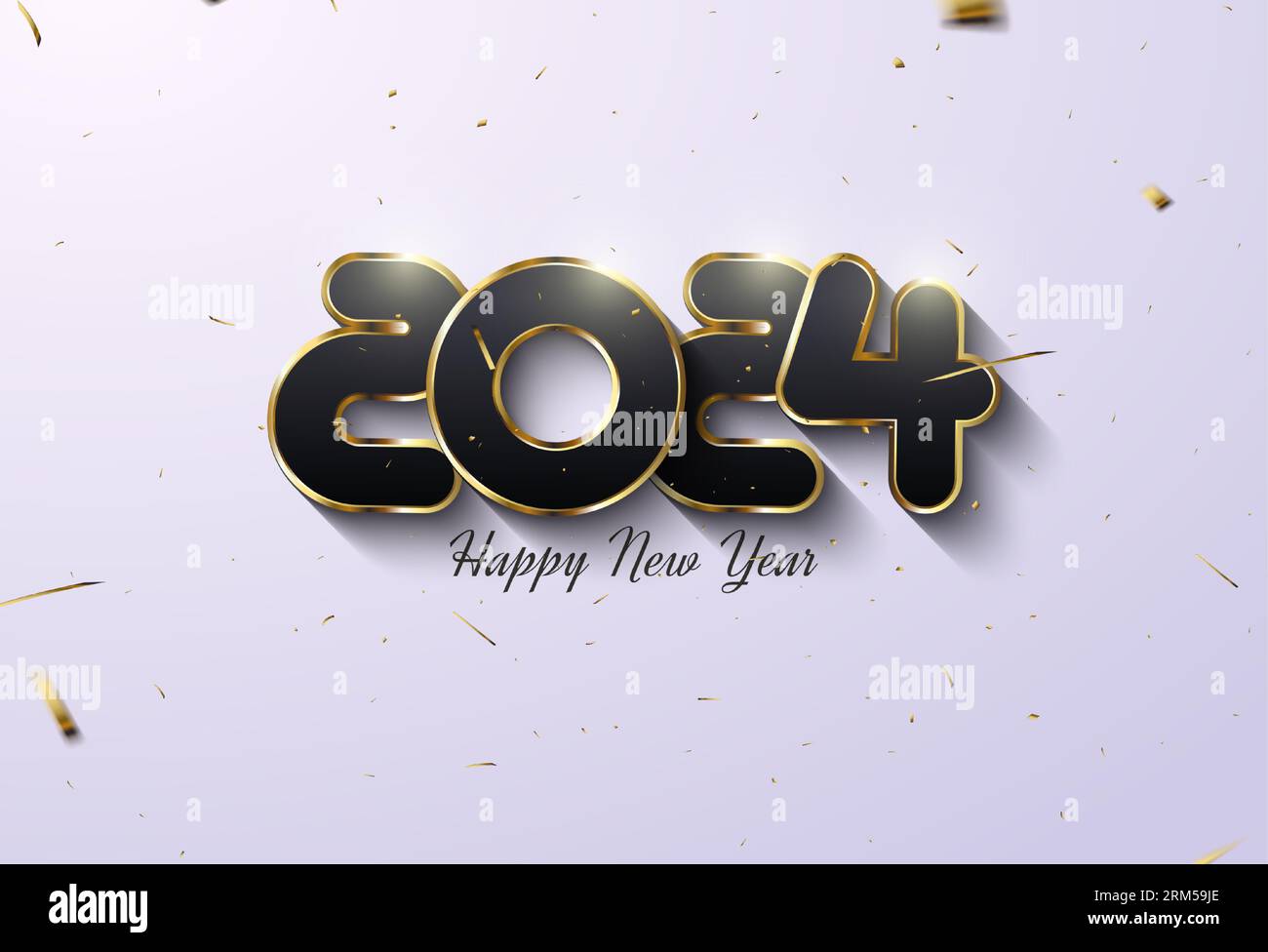 classic and luxury number for 2024 new year celebration. design premium ...