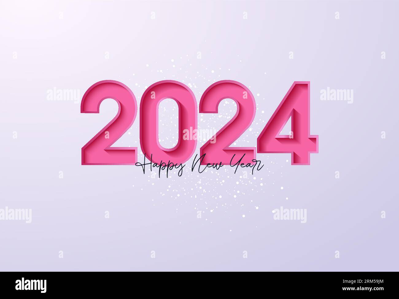 cute number illustration for 2024 new year celebration. design premium ...