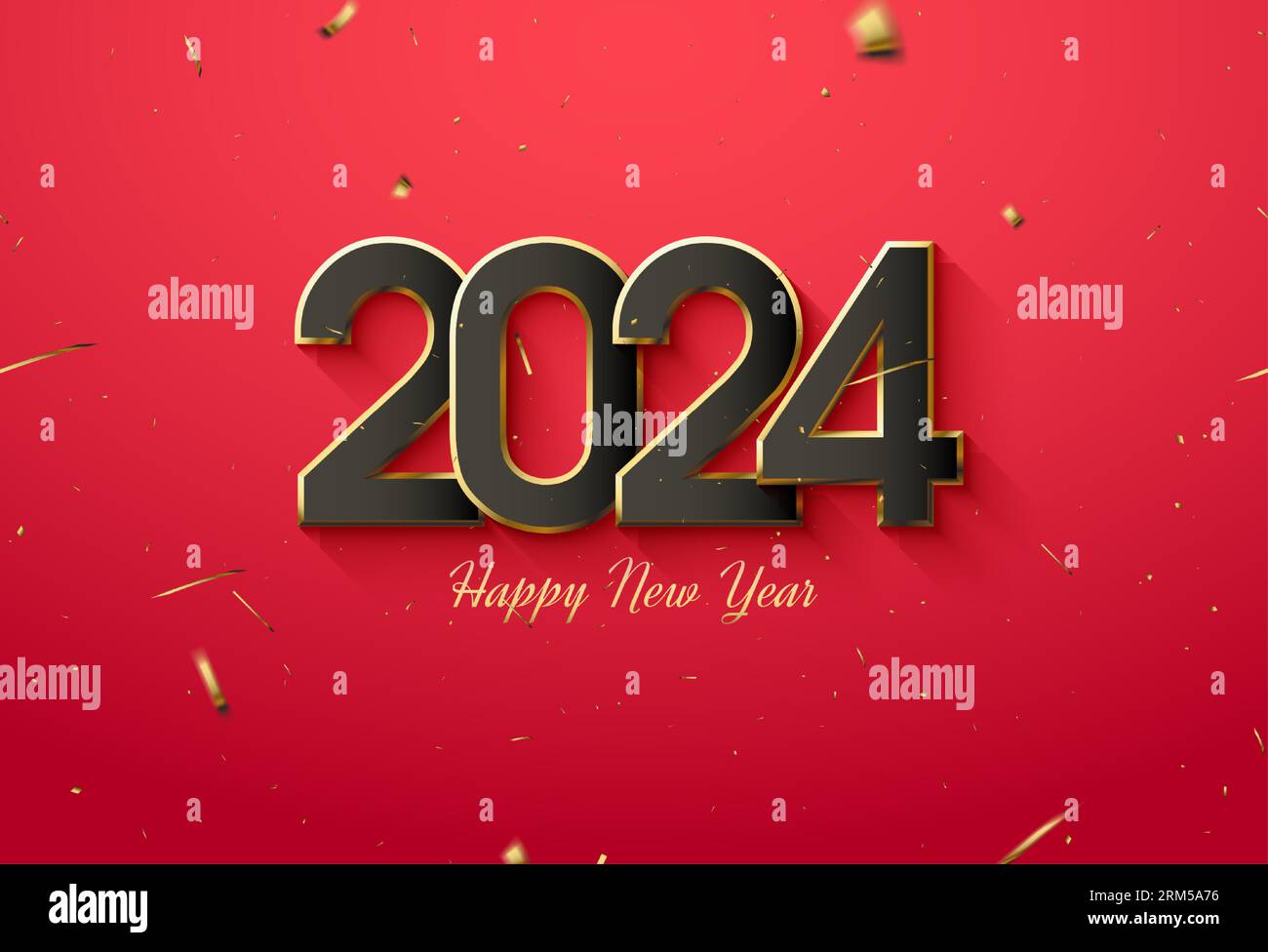 2024 new year celebration with elegant and siple celebration numbers ...
