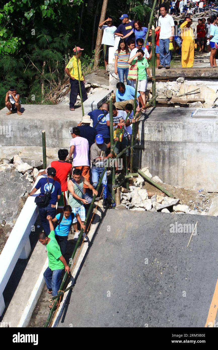 Philippines earthquake bridge hi-res stock photography and images - Alamy