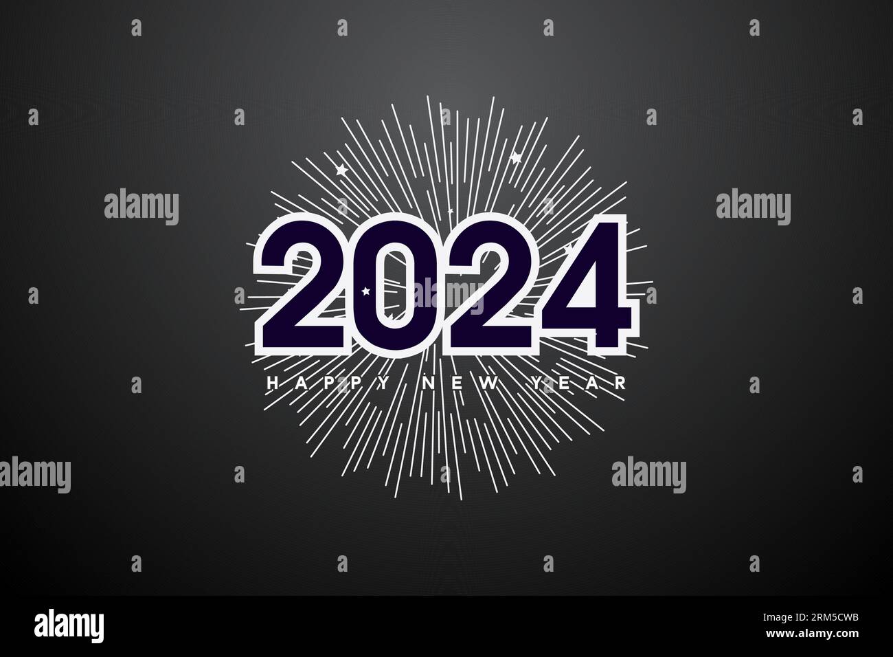 2024 new year celebration with shaped lines background. design premium ...