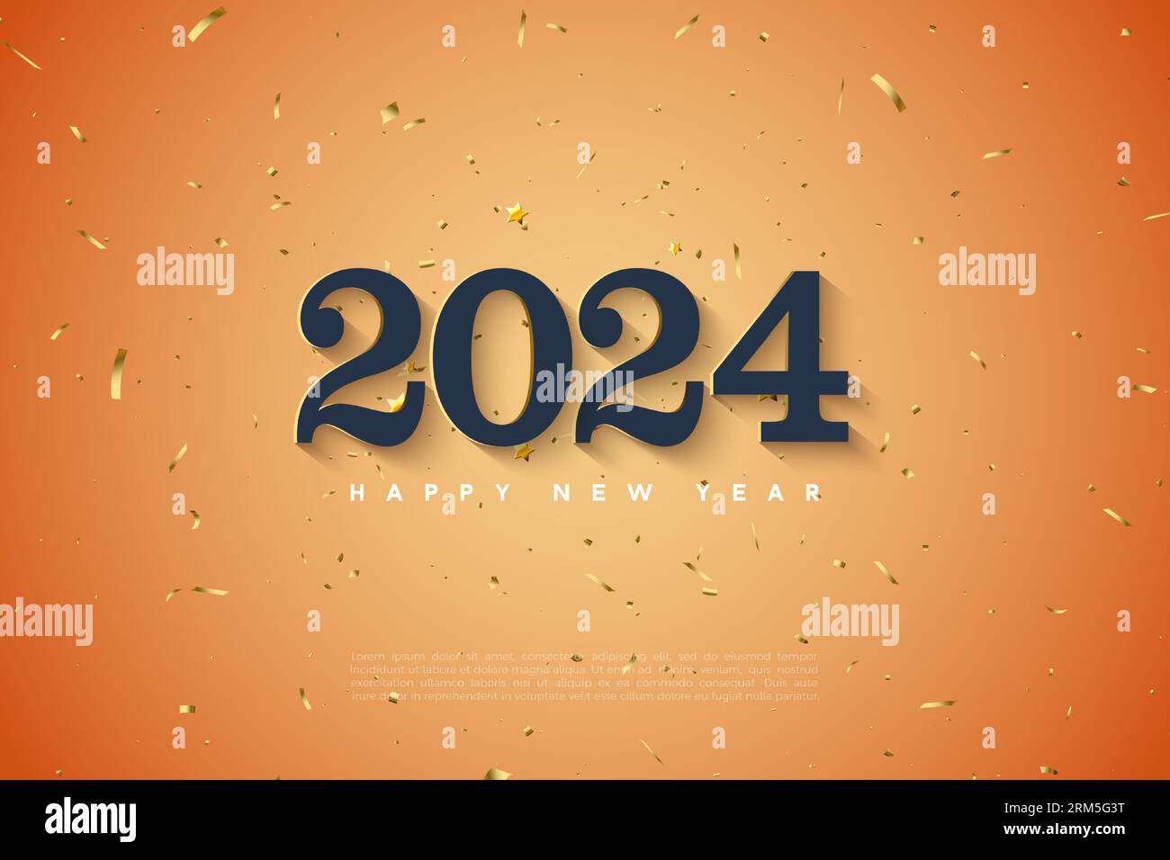 happy new year 2024 with very classic celebratory numbers. design premium vector Stock Vector ...