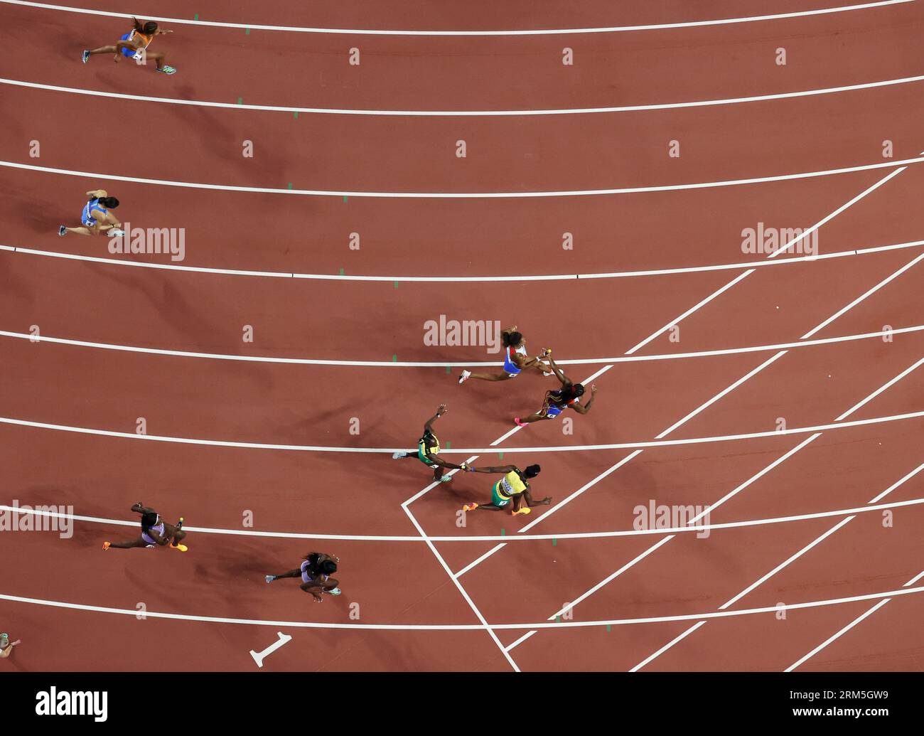 Budapest. 26th Aug, 2023. Sha'Carri Richardson (1st R) of the United ...