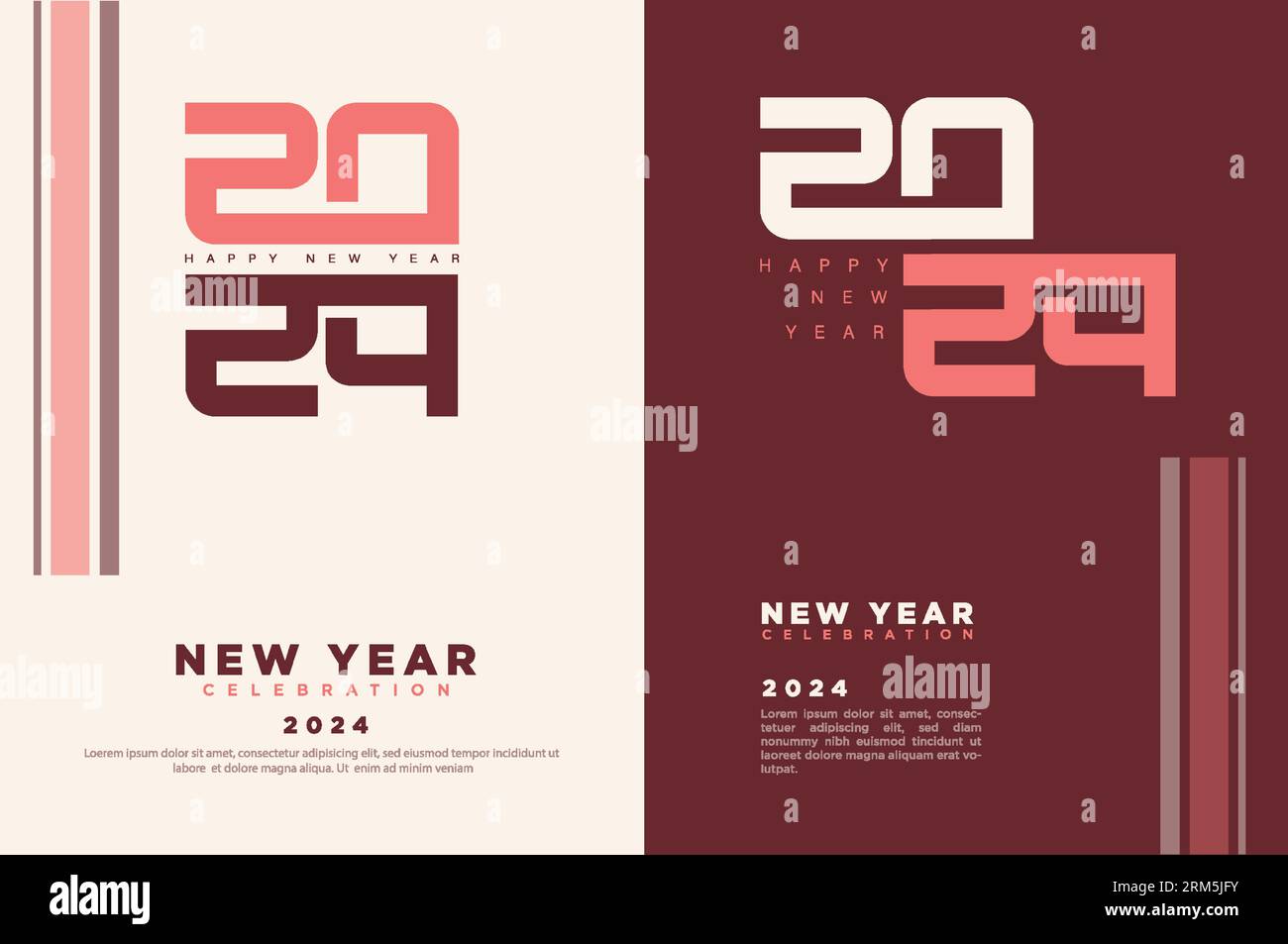 Modern unique number 2024 vector design. Premium vector design for ...