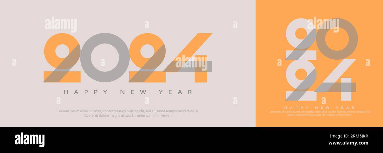 New year number design with the numbers 2024, unique, modern and ...