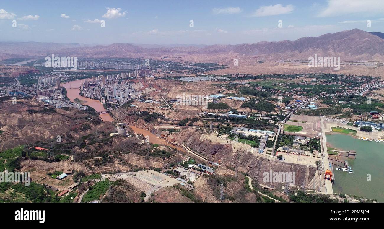 YONGJING, CHINA - JULY 24, 2023 - View of the Yongjing County and ...
