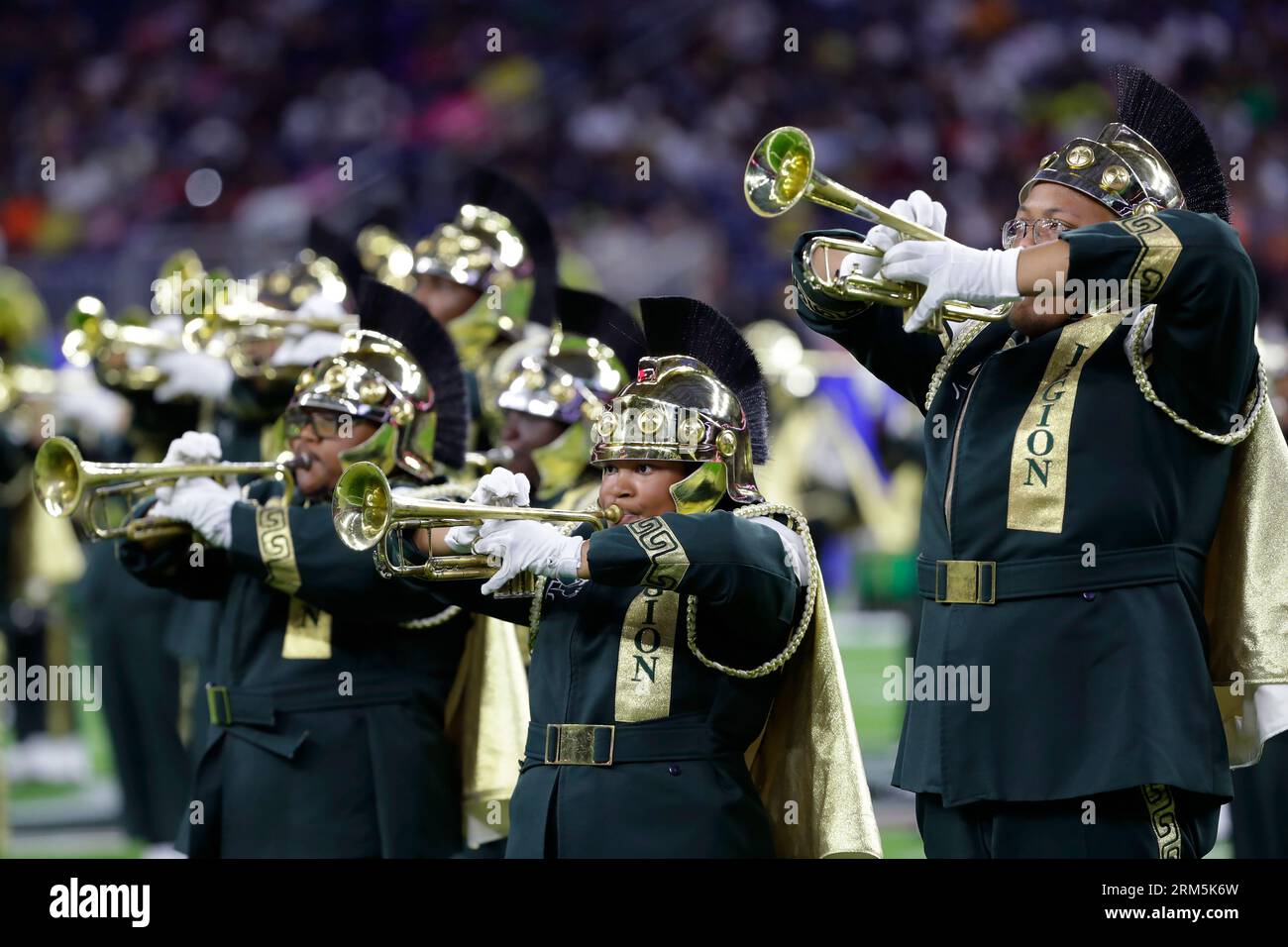 The Norfolk State University Spartan Legion marching band performs ...