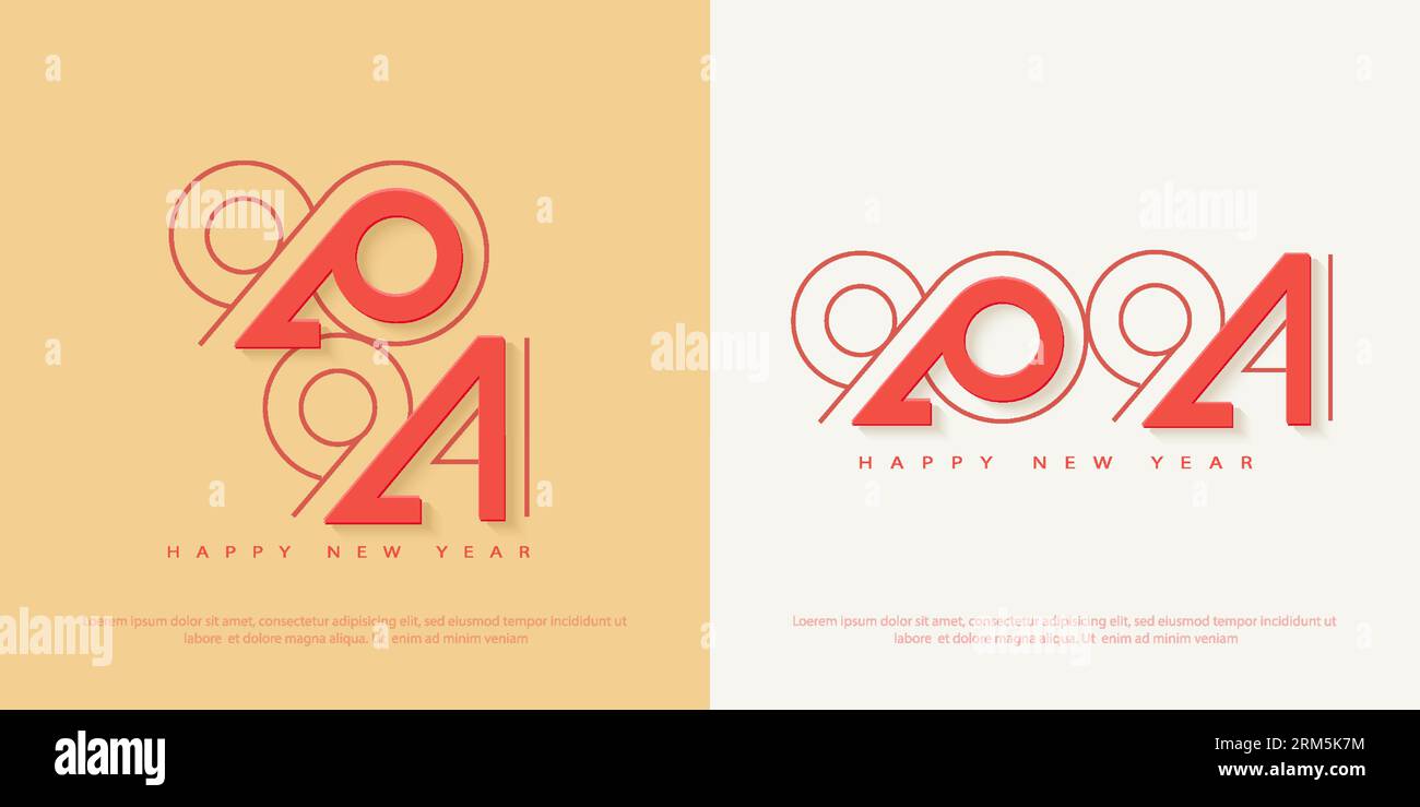 Premium unique vector design of the number 2024. Premium vector for ...