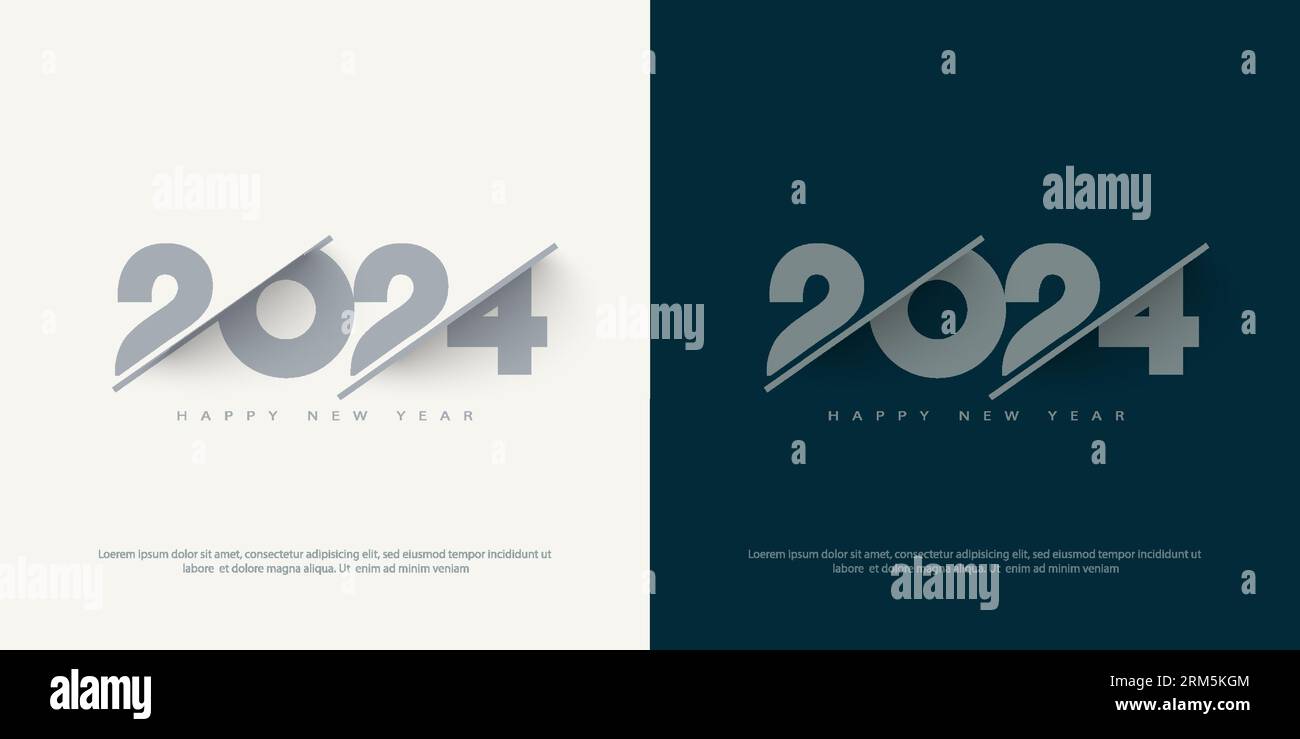 Vector background unique number 2024. Design to celebrate happy new ...