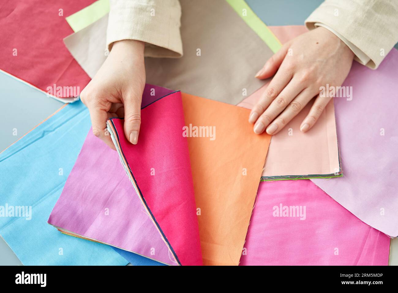 Asian color coordinator who thinks about color combinations Stock Photo ...