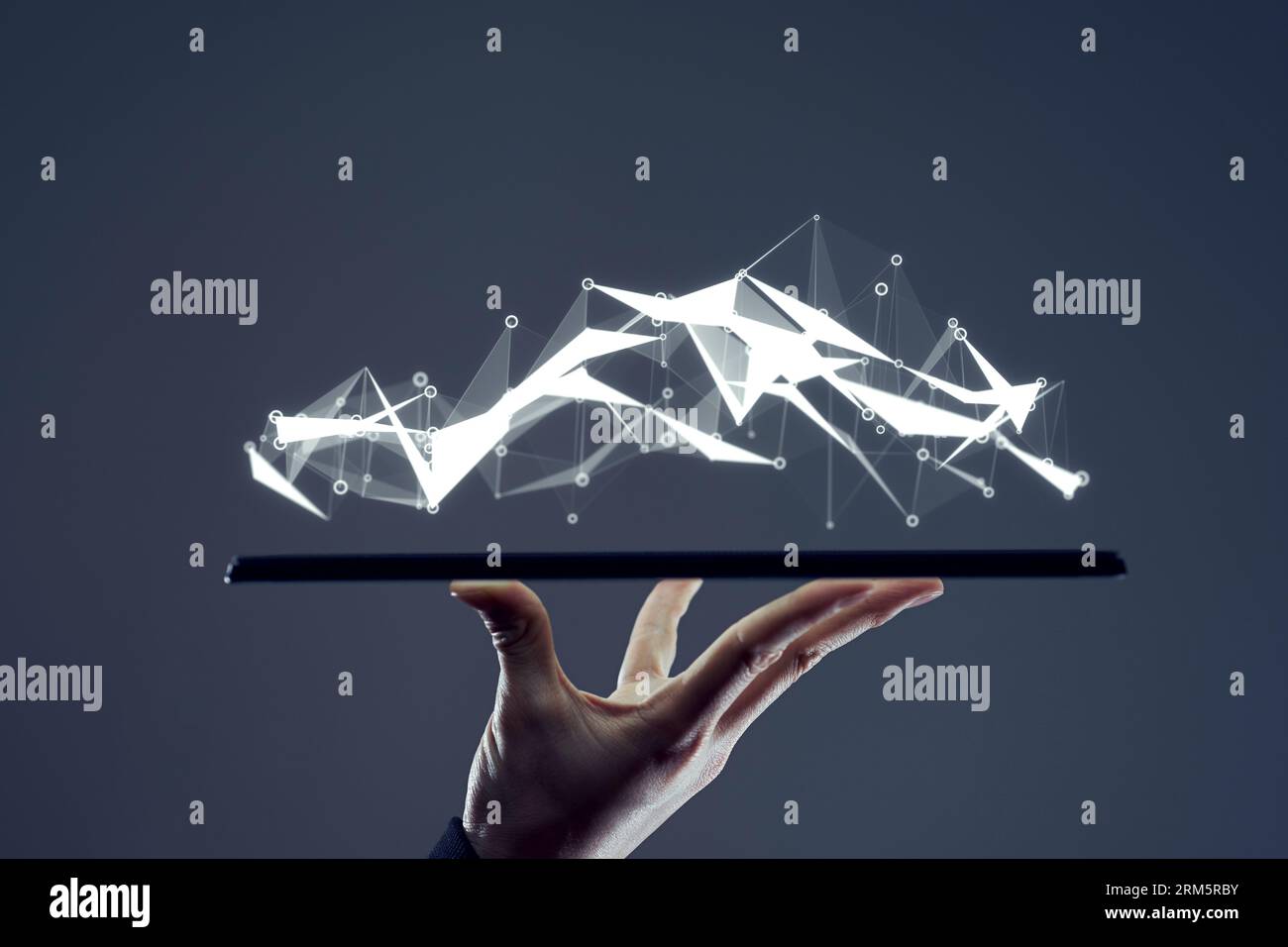 Image of digital network by mobile device Stock Photo - Alamy