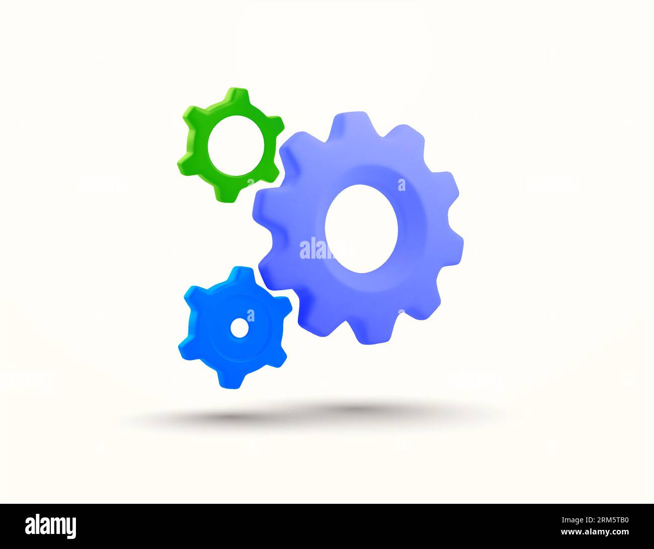 3d cogs icon, gears icon, minimal style, isolated on white background ...