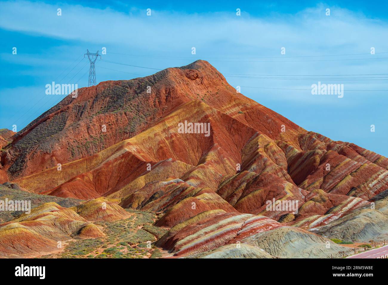 The Rainbow Mountains of China within the Zhangye Danxia Landform ...