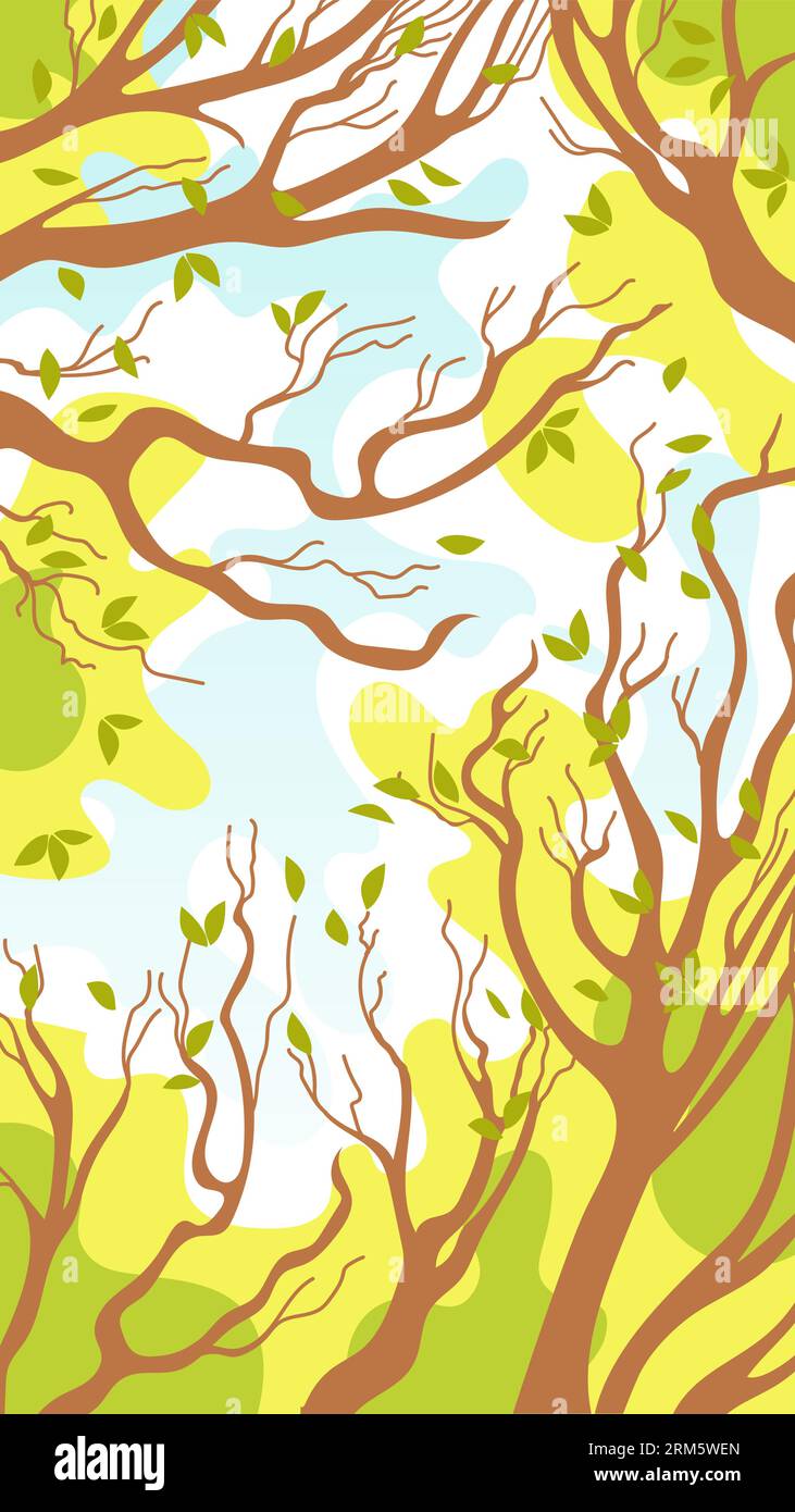 Birch tree low angle view Stock Vector Images - Alamy