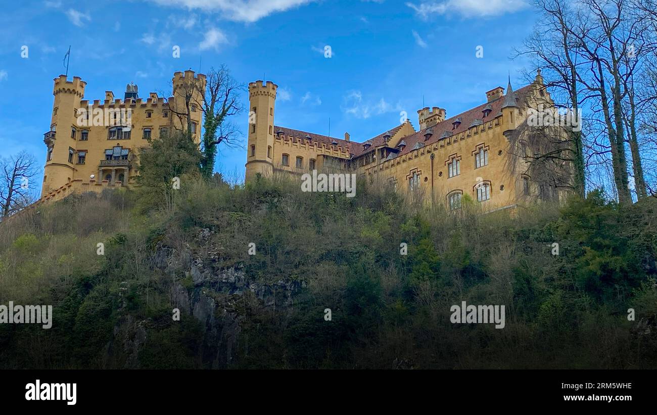 Hohenschwangau Castle, a 19th-century palace in southern Germany Stock ...