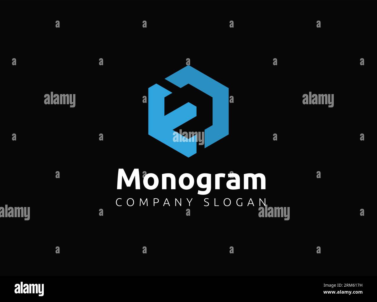 Monogram logo hi-res stock photography and images - Alamy