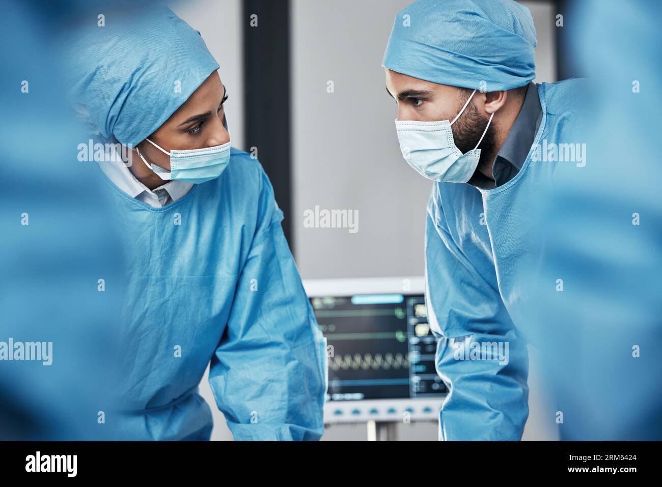 Doctors, hospital team and surgery for emergency, safety and expert ...