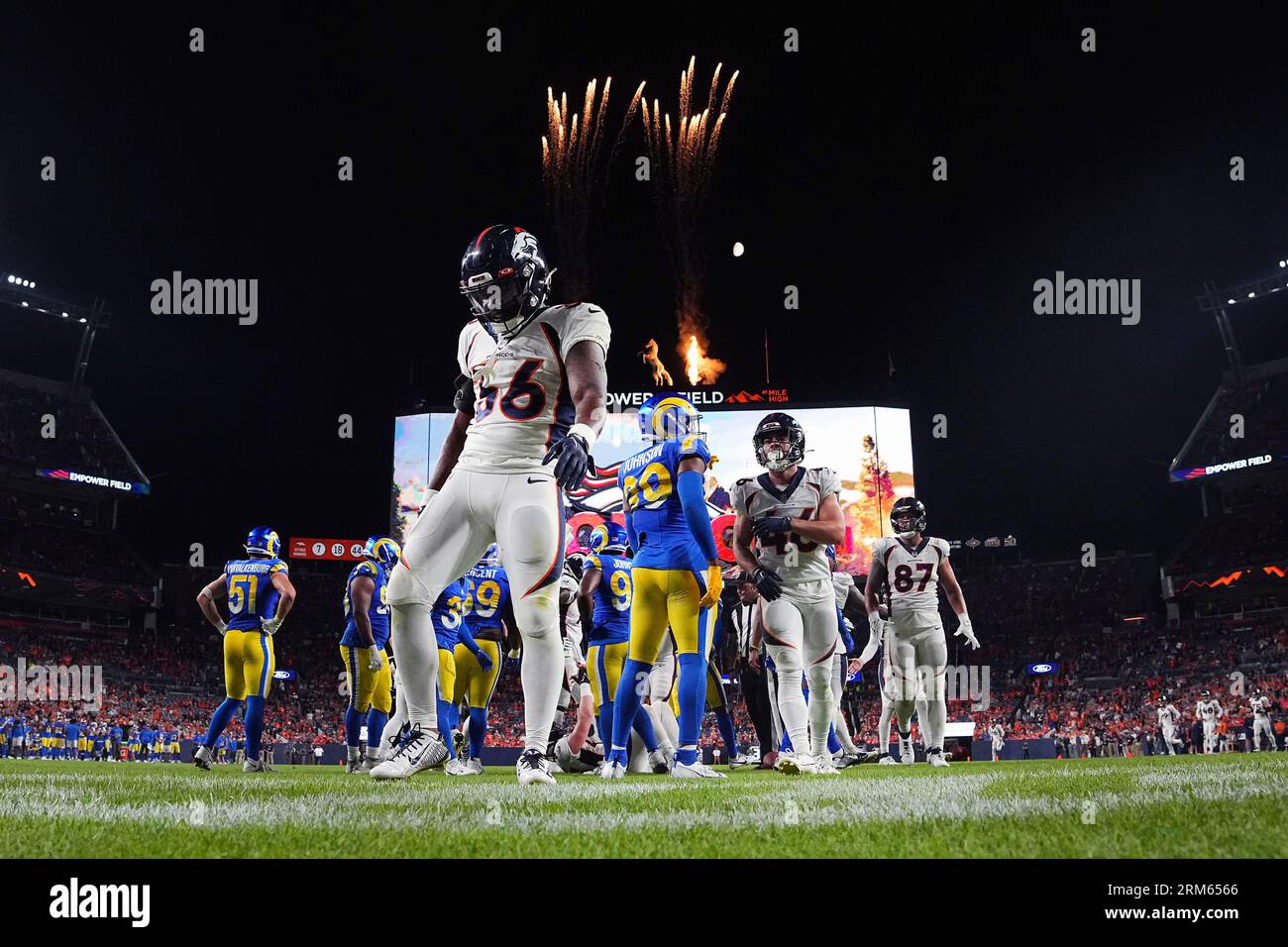 Denver Broncos running back Tyler Badie (36) scores a touchdown against ...