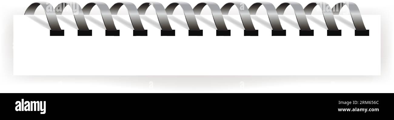 Notebook paper binder, spiral binders, vector Stock Vector Image & Art ...