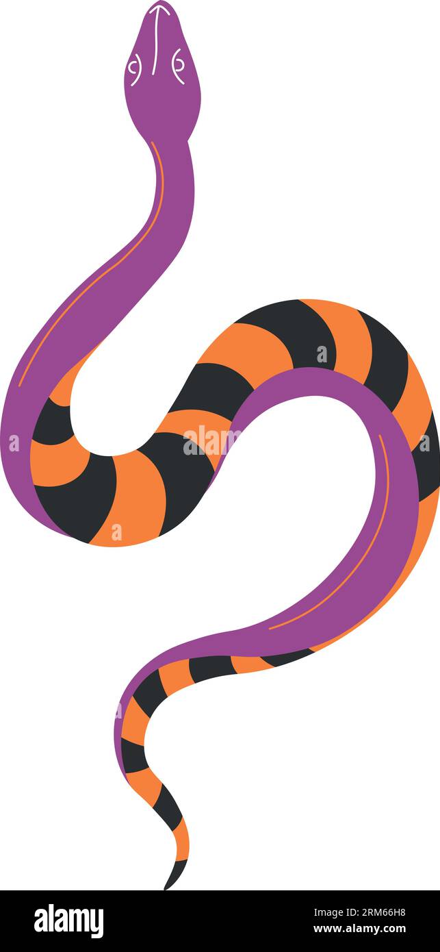 Poisonous snake, serpent wildlife animals vector Stock Vector Image ...