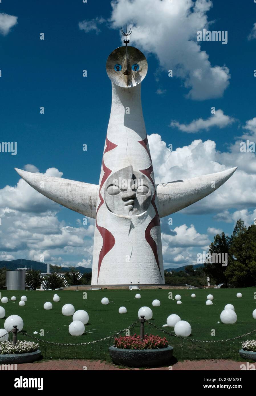 Tower of the Sun is pictured at the Expo'70 Commemorative Park in Suita ...