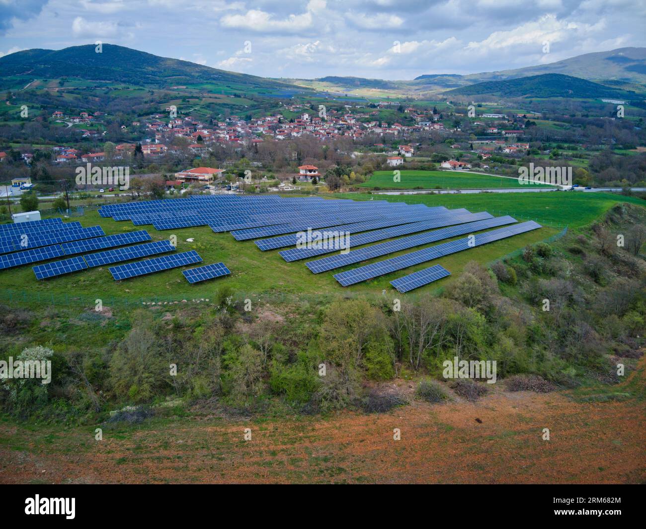 Solar panel park , Chalkidiki, Greece Stock Photo - Alamy