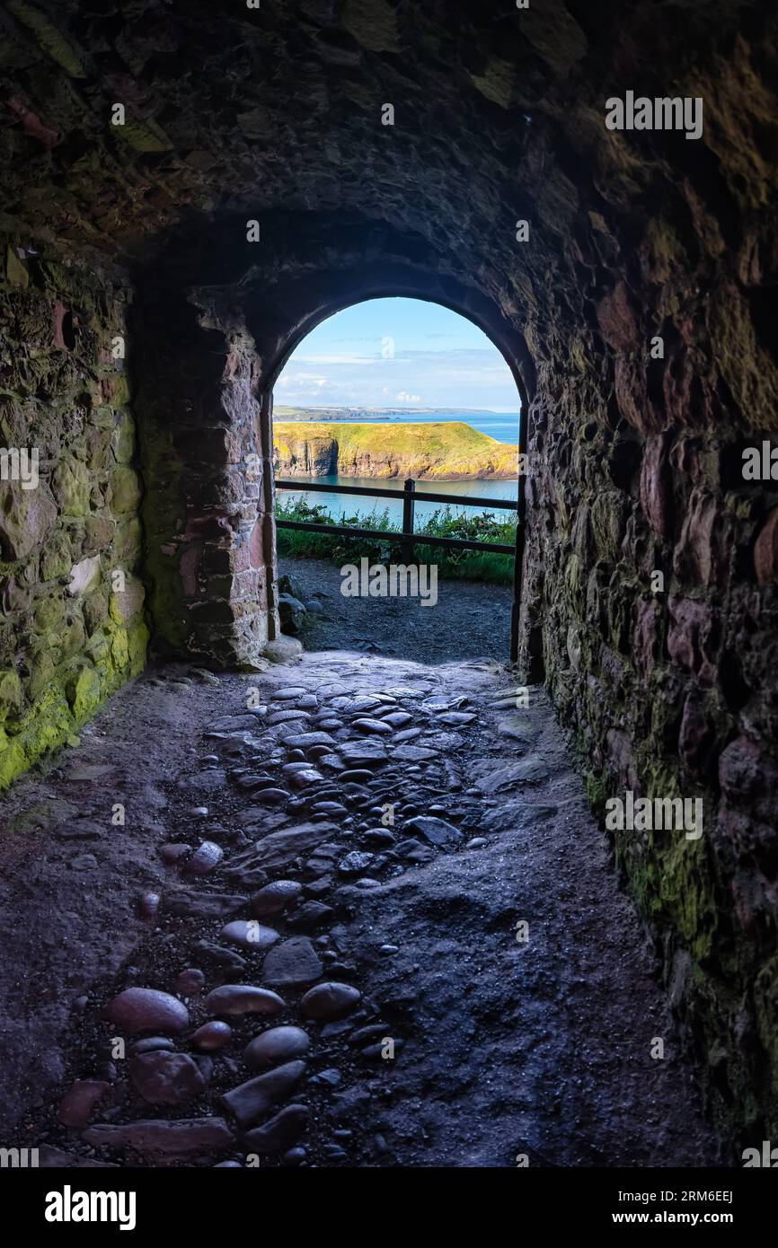 Inner passageway that will lead to a cliff overlooking the beach in ...