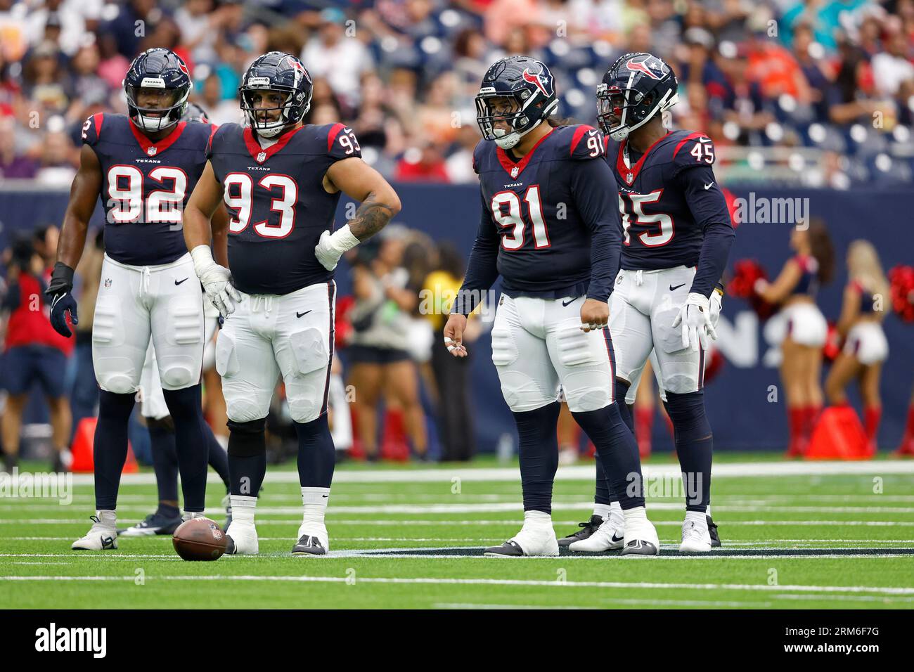 Houston Texans defensive end Dylan Horton (92), defensive tackle Kurt ...